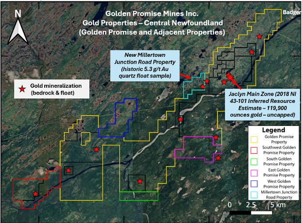 Great Atlantic Stakes Millertown Junction Gold Property, Covering Area ...